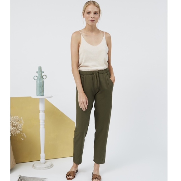 NAIF | Pants & Jumpsuits | Nwt Naif Linen Blend Canpa Pants In Army ...